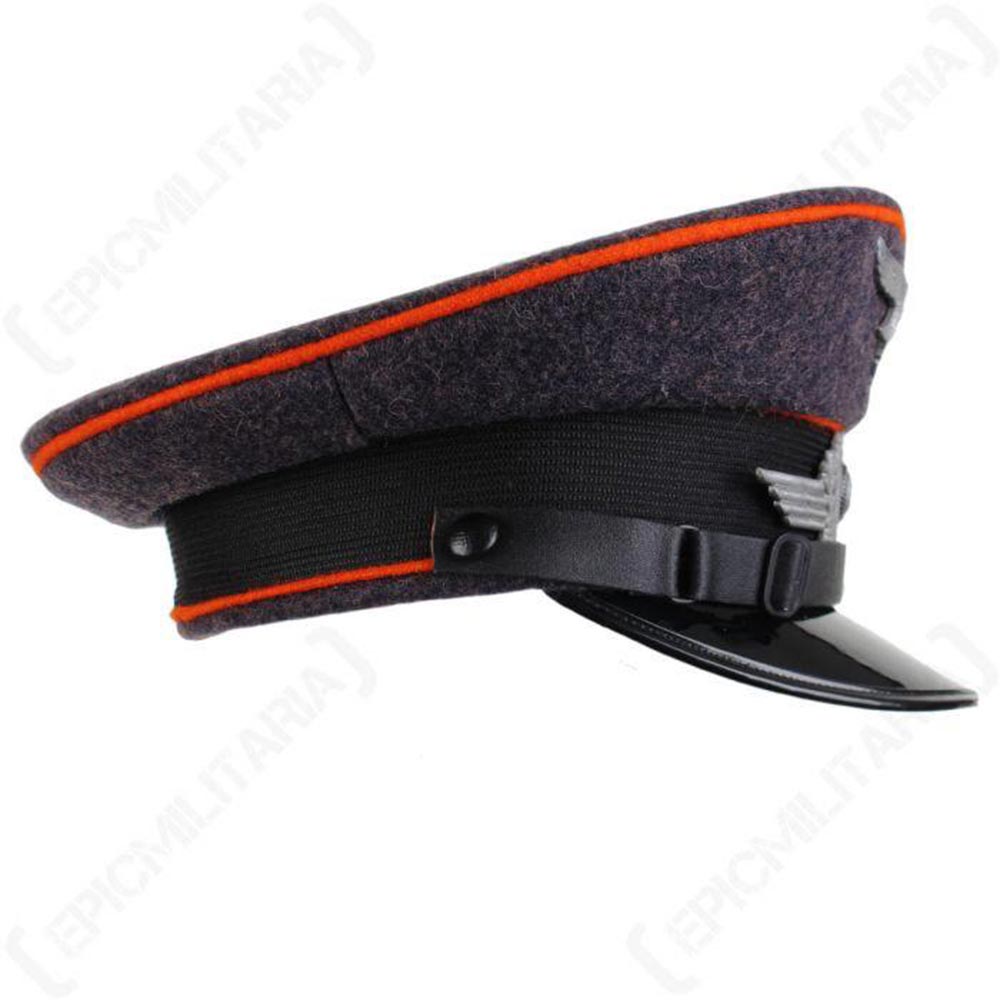 WW2 German Army Luftwaffe EM/NCO Visor Cap - Artillery Red Piping